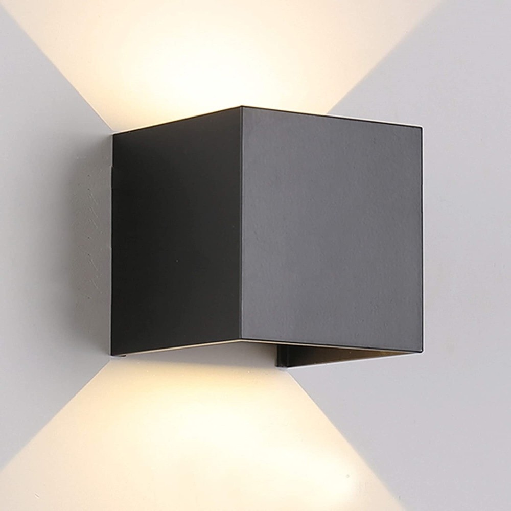 Applique cubo led arelux vary biemissione 12w ip54 bianco / grigio ...